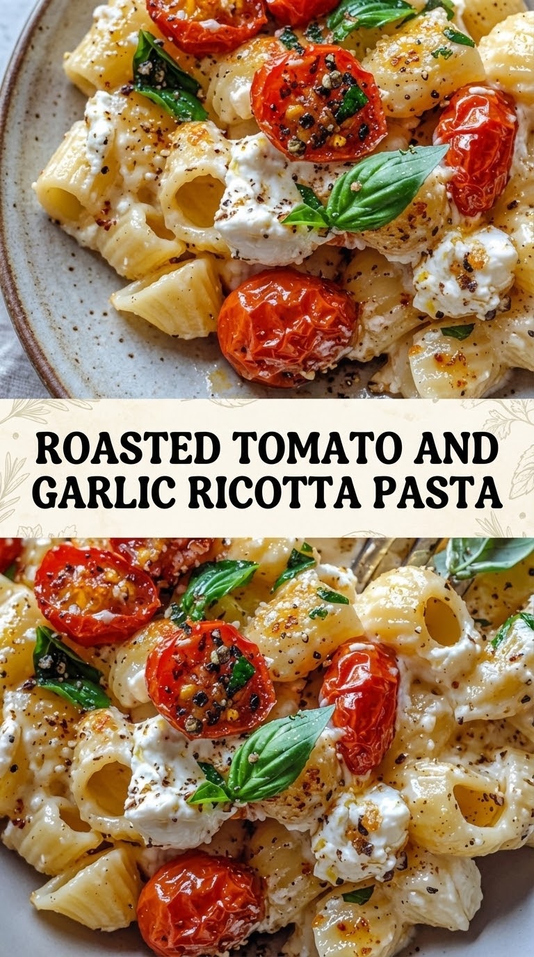 Roasted Tomato and Garlic Ricotta Pasta – Taste Trek
